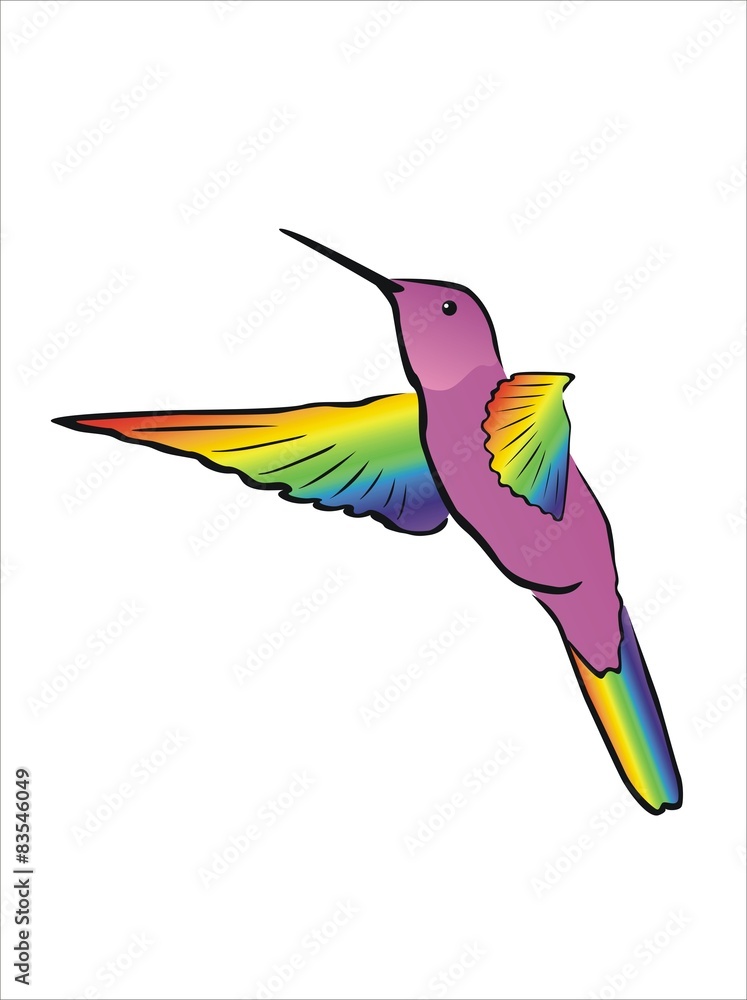 colibrí dorado sobre fondo negro Stock Vector | Adobe Stock
