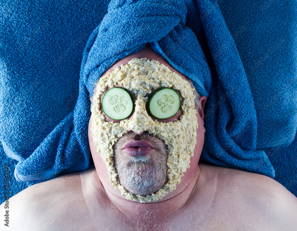 Man Getting Facial With Silly Facial Expression Stock Photo | Adobe Stock Man Getting Facial With Silly Facial Expression Stock Photo | Adobe Stock