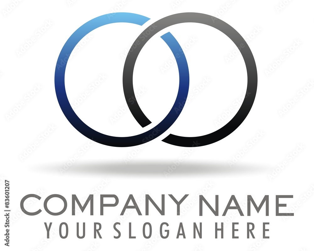 two circles logo image vector Stock Vector | Adobe Stock