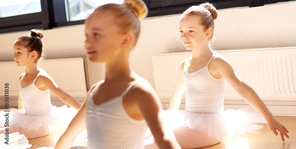 Three pretty young girls in ballet class Stock Photo | Adobe Stock