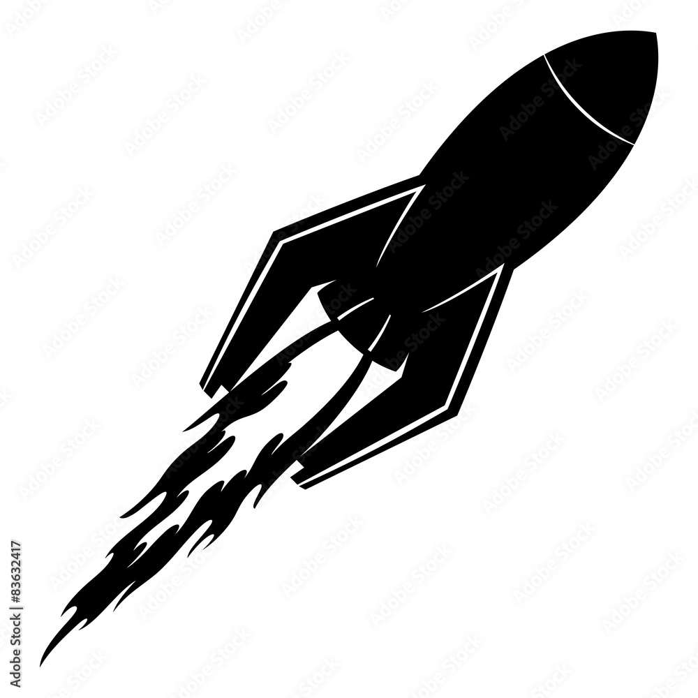 Vector sign. Rocket. Stock Vector | Adobe Stock
