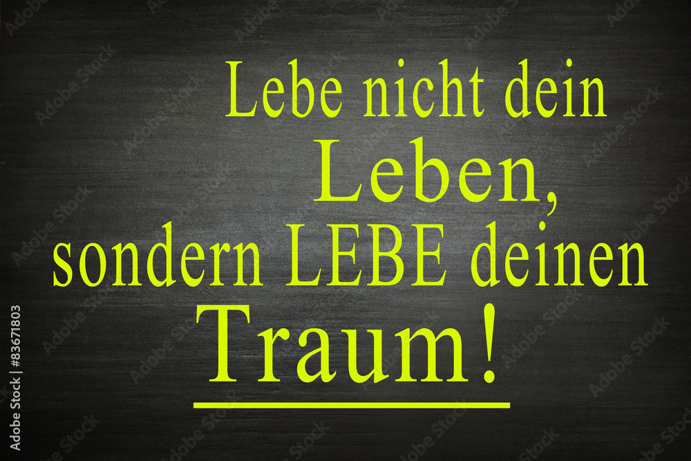 Traum leben Stock Photo | Adobe Stock