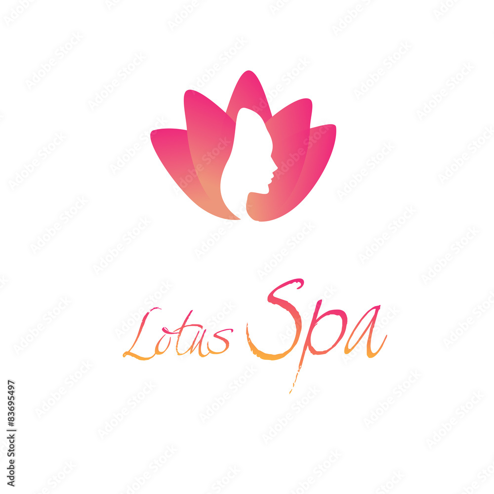 lotus spa describe is lotus logo Stock Vector | Adobe Stock