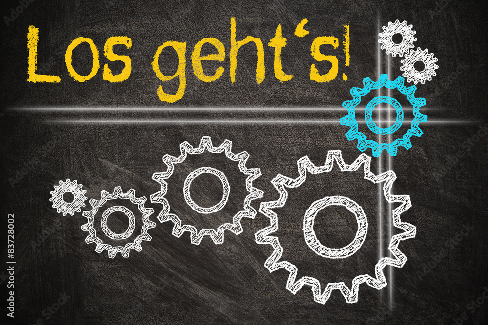 Tafel - Los geht`s! Stock Photo | Adobe Stock