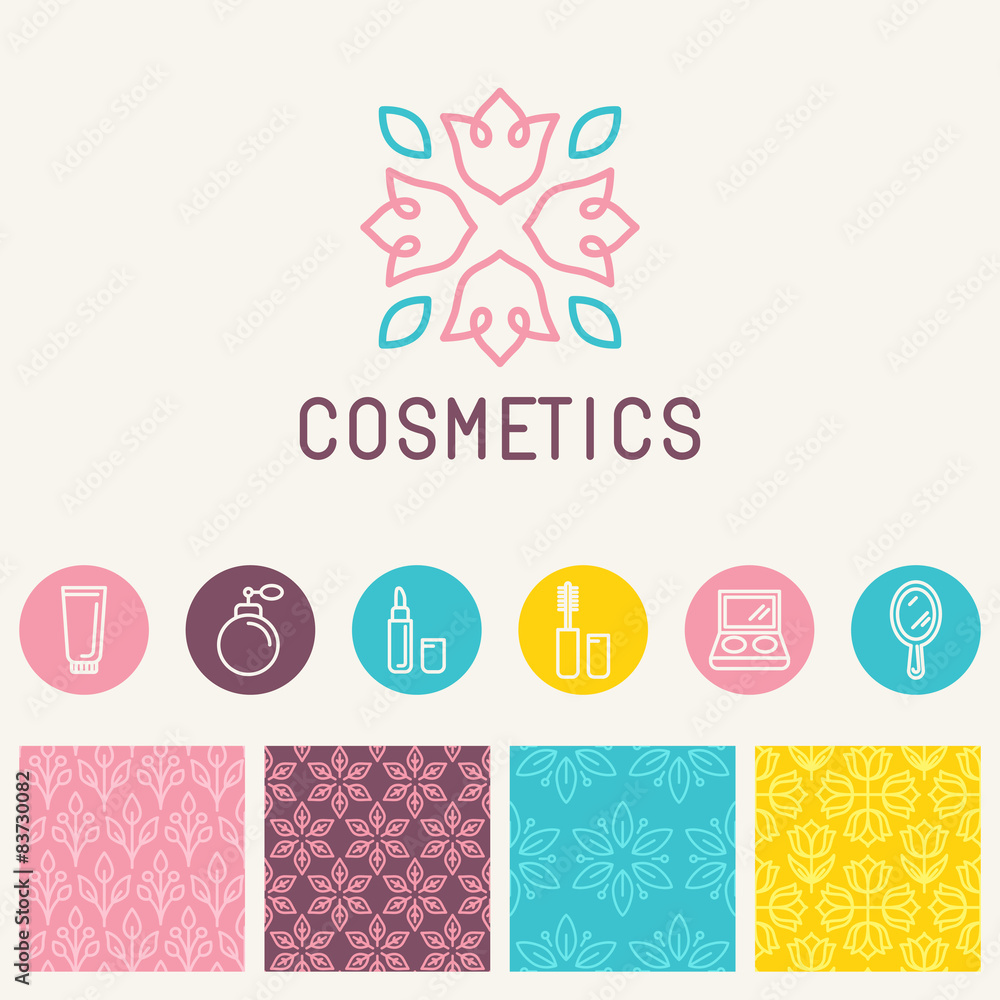 Vector cosmetics logo design element Stock Vector | Adobe Stock