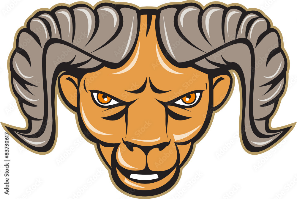 Ram Head Isolated Cartoon Stock Vector | Adobe Stock