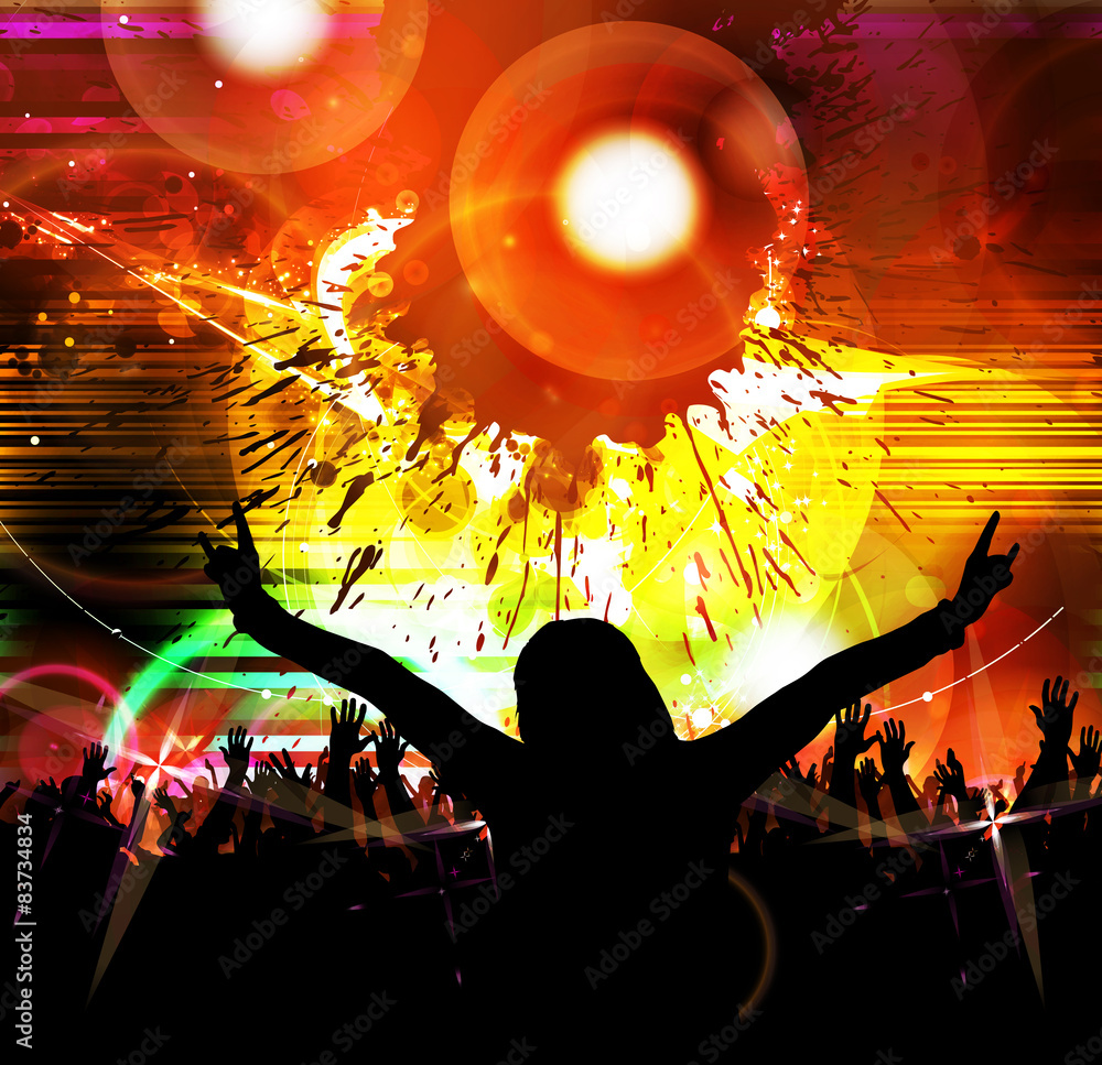 Disco party. Music event background for poster or banner Stock ...