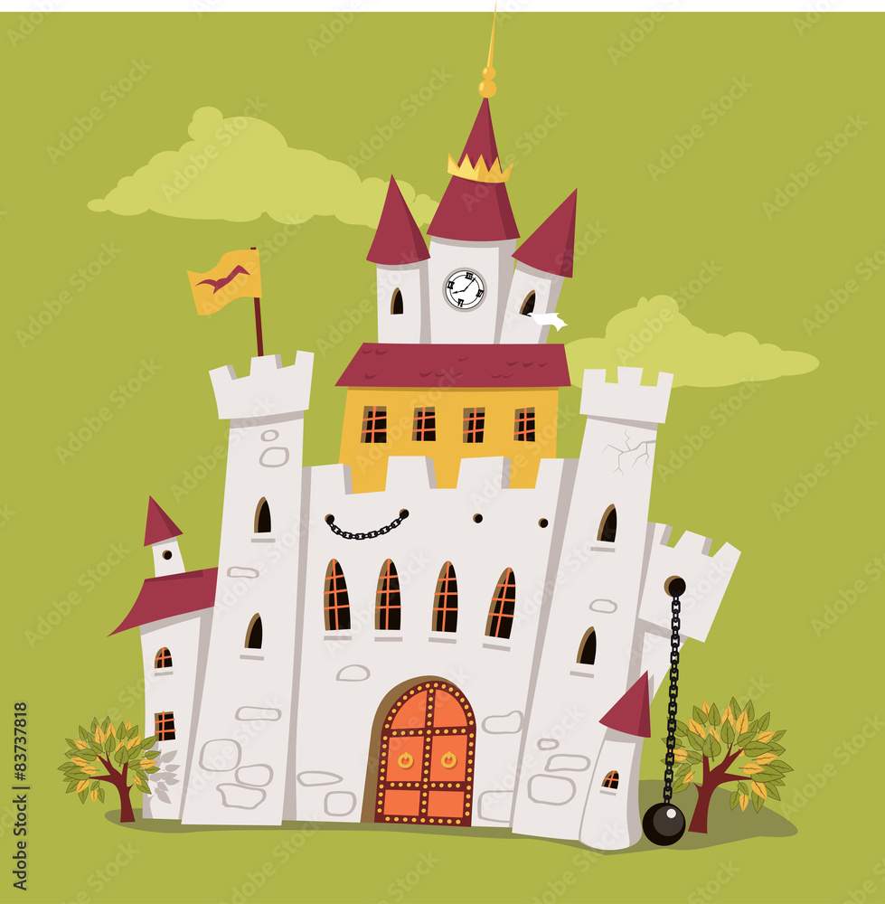 Cartoon castle Stock Vector | Adobe Stock