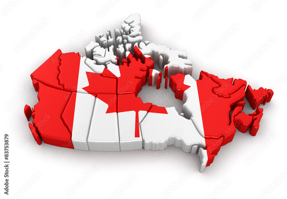 Map of Canada. Image with clipping path. Stock Illustration | Adobe Stock