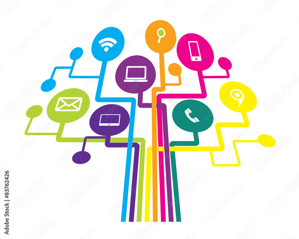 Vettoriale Stock communication tree | Adobe Stock