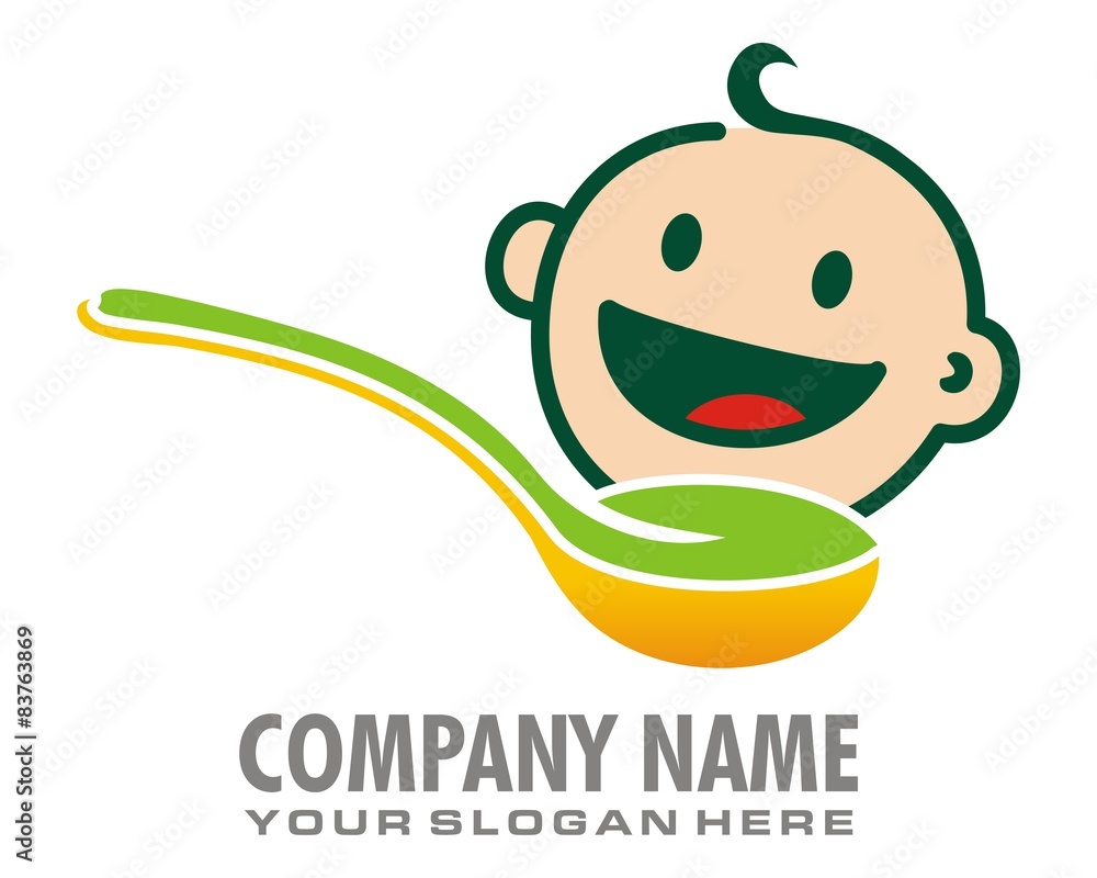 baby food logo image vector Stock Vector | Adobe Stock