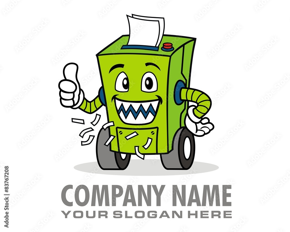 paper shredder character mascot image vector Stock Vector | Adobe Stock
