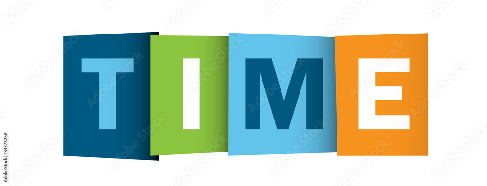 TIME Overlapping Letters Vector Icon Stock Vector | Adobe Stock