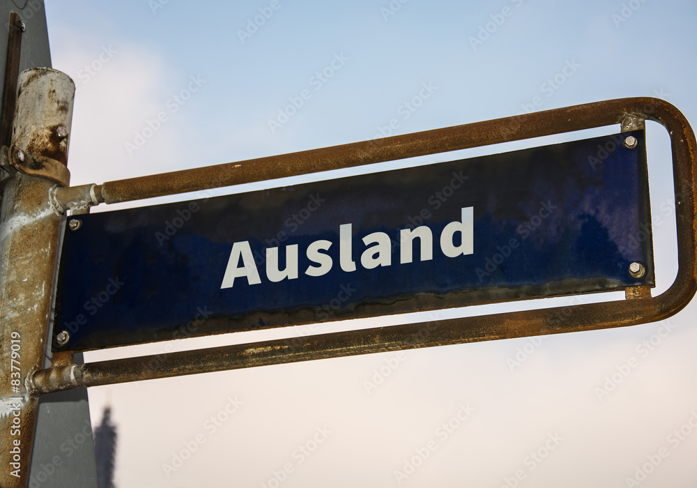 Strassenschild 37 - Ausland ilustración de Stock | Adobe Stock