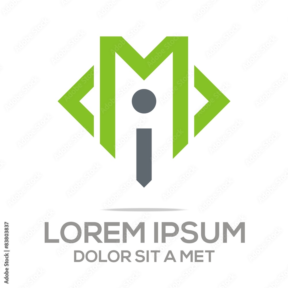 Logo Letter M I Abstract icon Vector Stock Vector | Adobe Stock