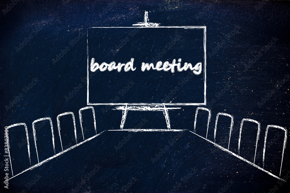 management board meeting room with whiteboard Stock Photo | Adobe Stock