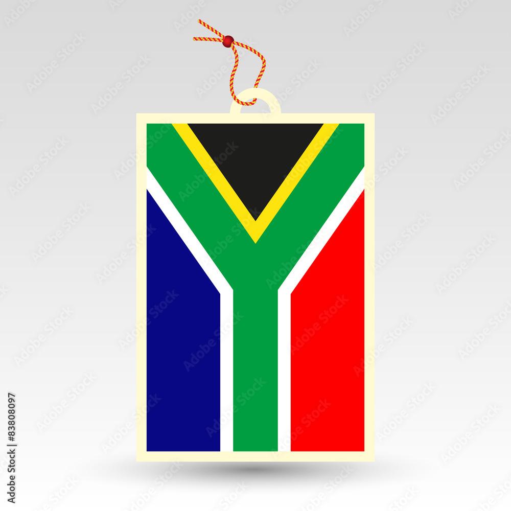 vector south african price tag - symbol of made in africa - flag Stock ...