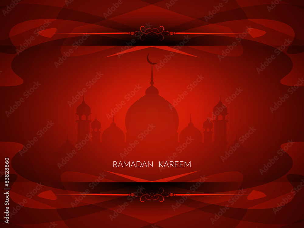 Red color Islamic background design. Stock Vector | Adobe Stock