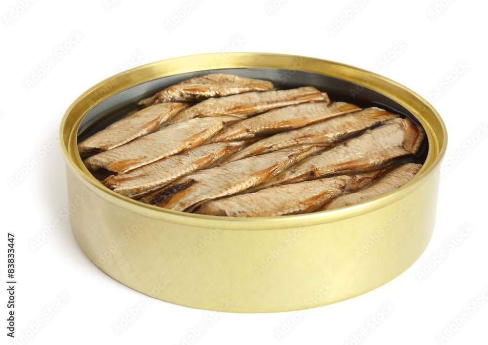 canned fish isolated on white background Stock Photo | Adobe Stock
