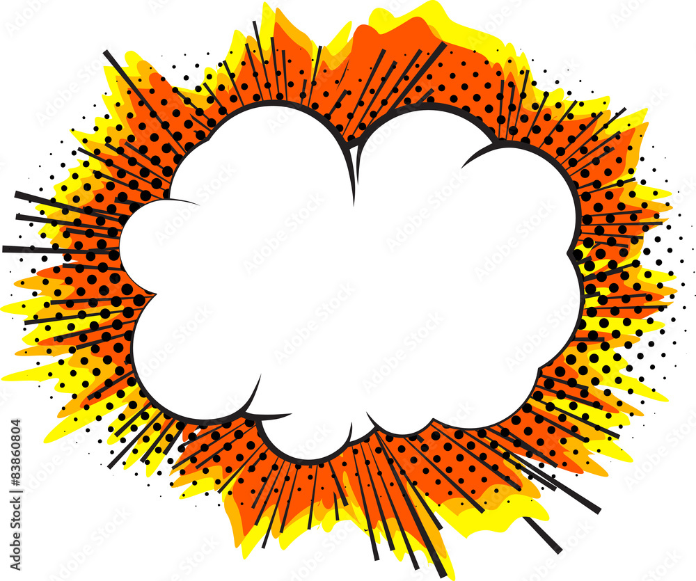 Explosion, isolated retro style comic book background. Stock Vector ...