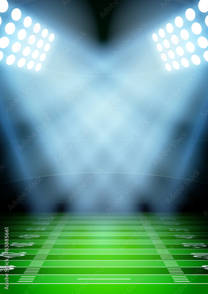 Background for posters night football stadium in the spotlight Stock ...