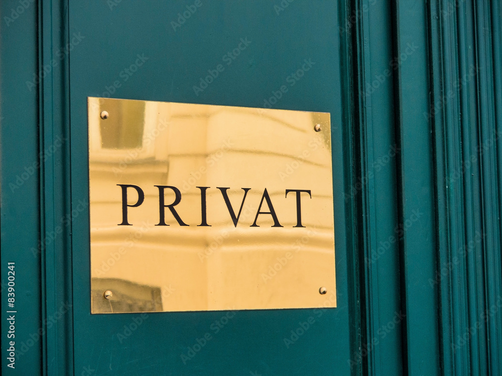 Schild, Privat, Stock Photo | Adobe Stock