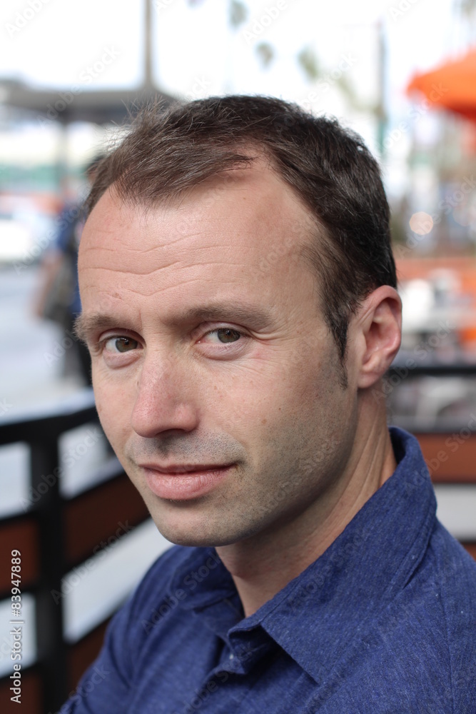 Portrait of handsome 40 year old man Stock Photo | Adobe Stock