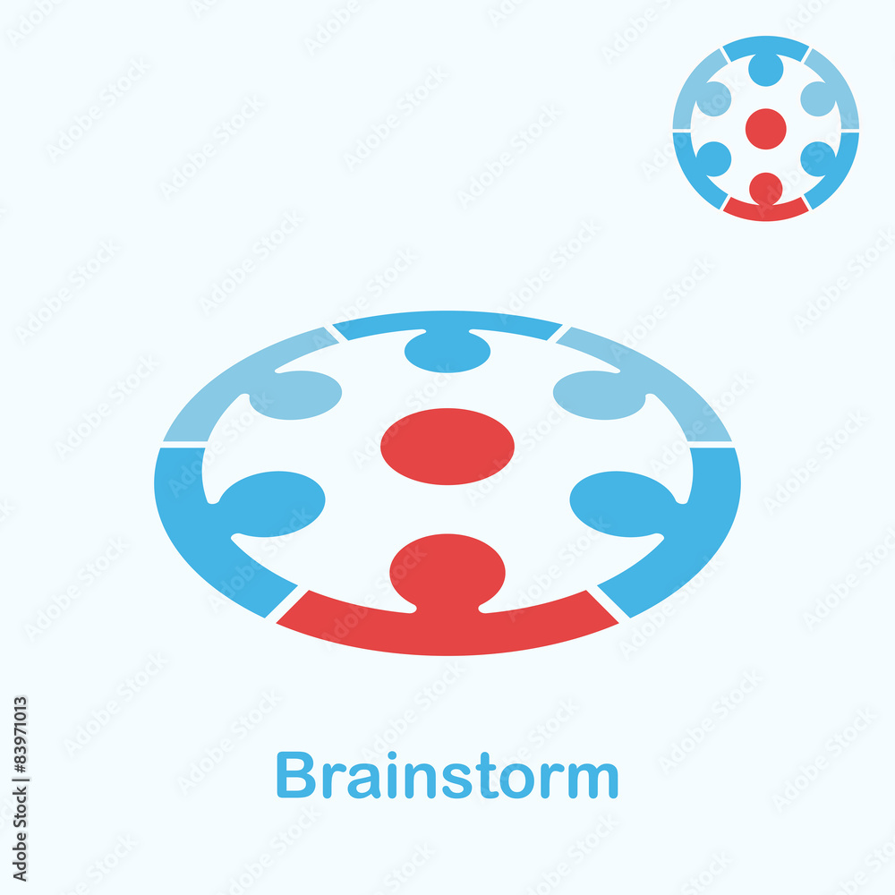 Brainstorm logo concept Stock Vector | Adobe Stock