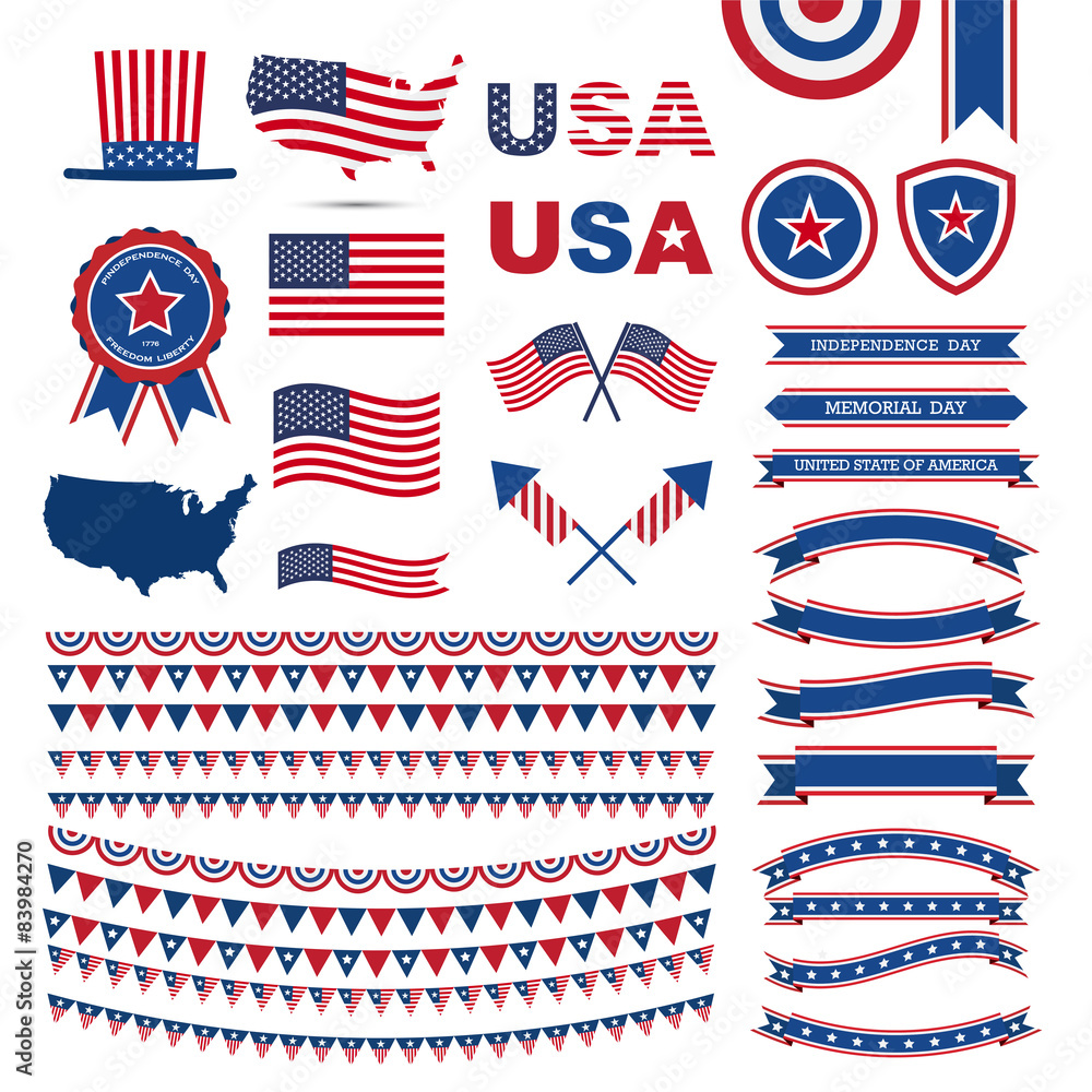 USA flag pattern element Stock Vector | Adobe Stock