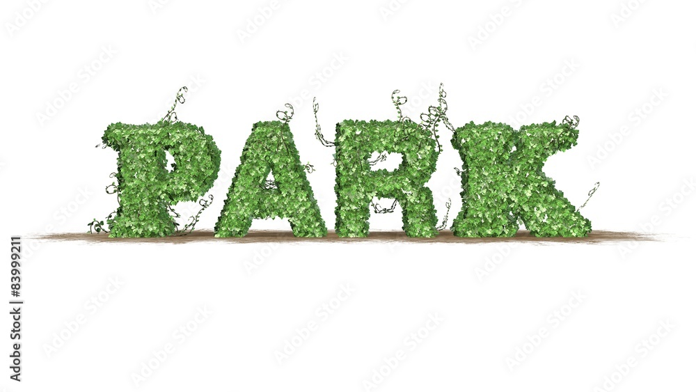 park - logo from ivy leaves - separated on white BG Stock Illustration ...