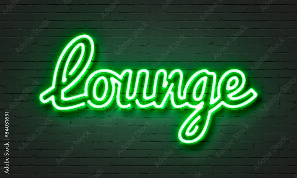 Lounge neon sign Stock Illustration | Adobe Stock