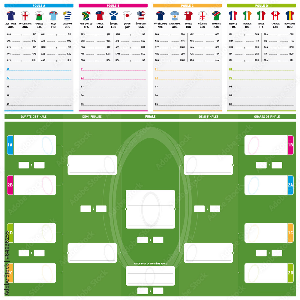 Tableau des Matches Stock Vector | Adobe Stock