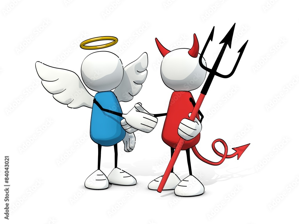 Angel Vs Devil Wallpaper