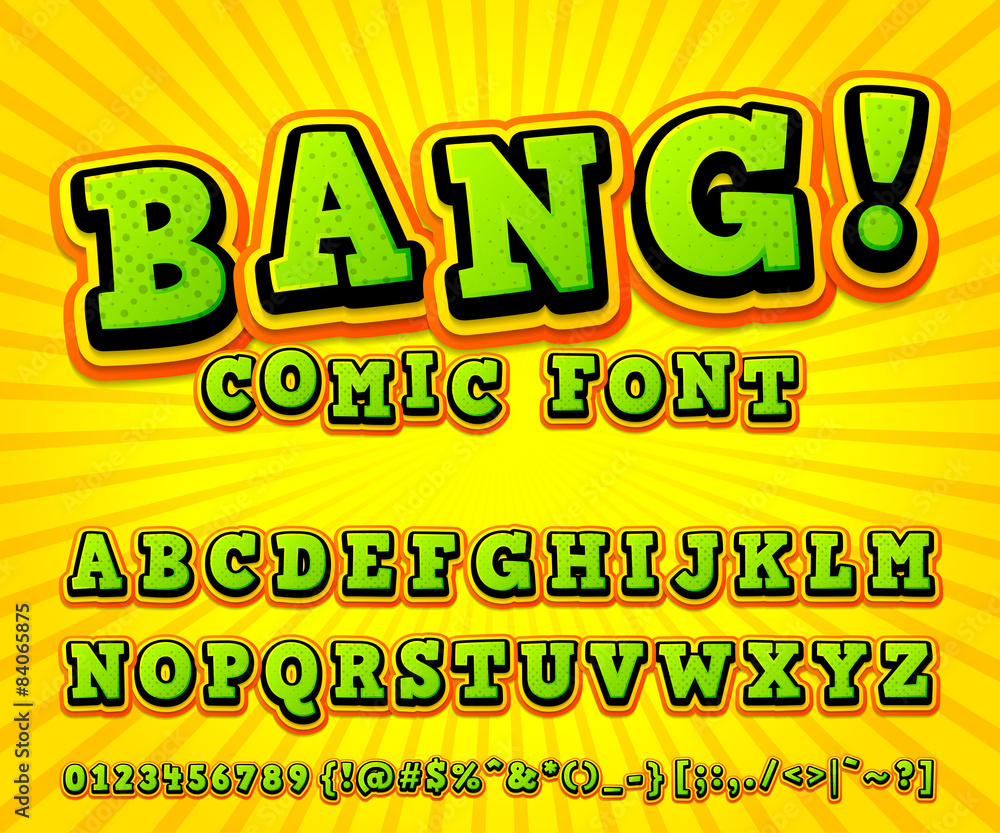 Creative comic font. Vector alphabet in style pop art Stock Vector ...