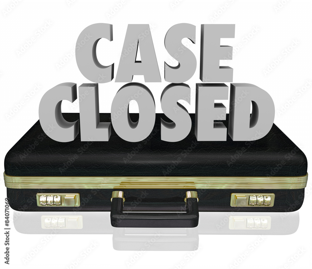 Case Closed Briefcase Lawsuit Settlement Ending Closure Final De Stock ...
