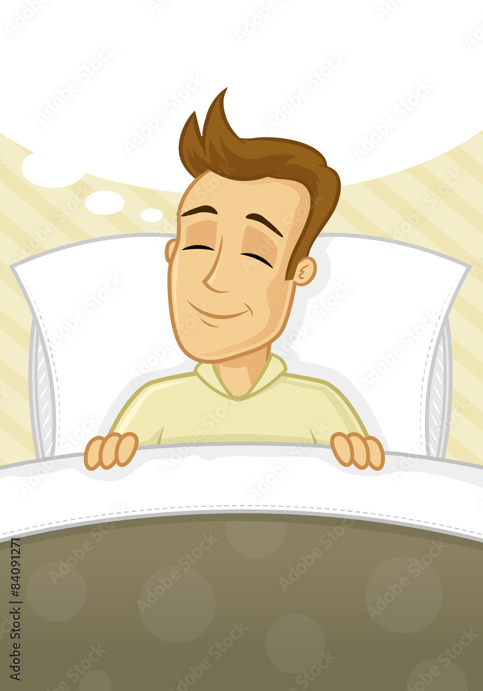 Dreaming Cartoon Person