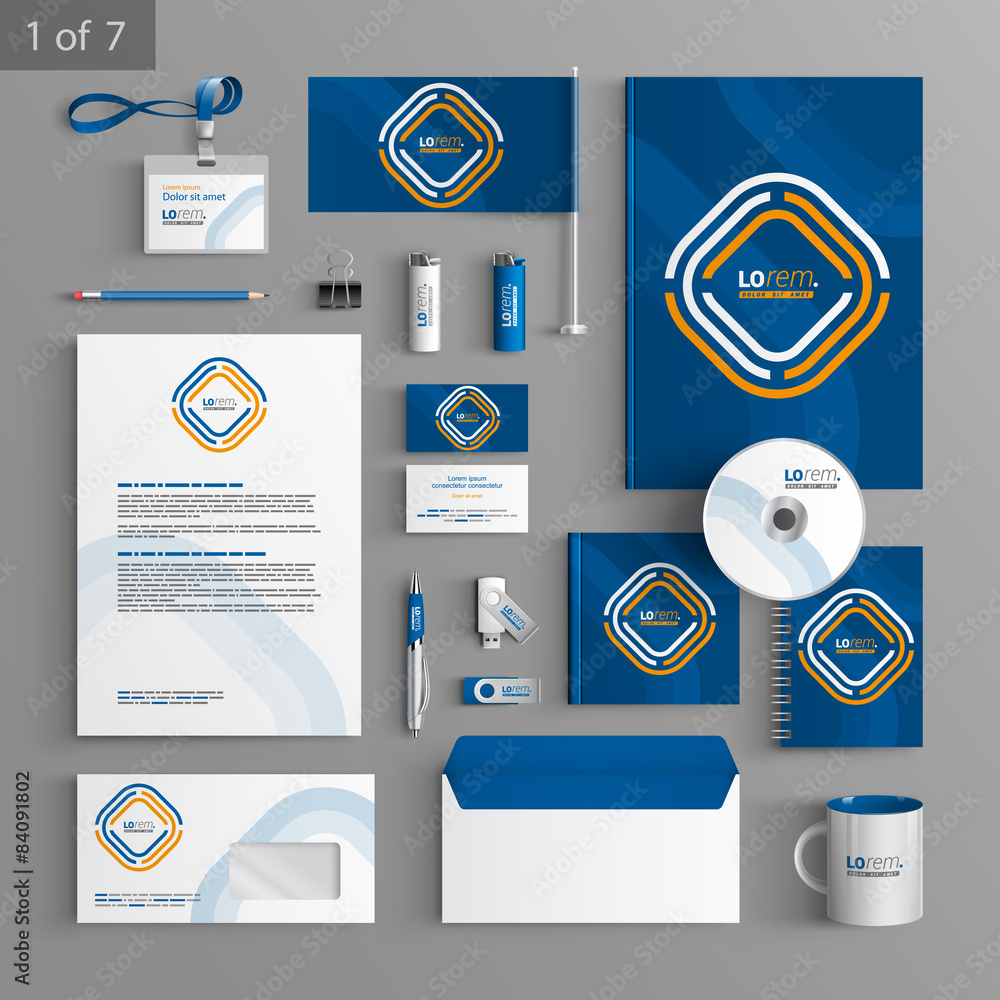 Stationery template design Stock Vector | Adobe Stock