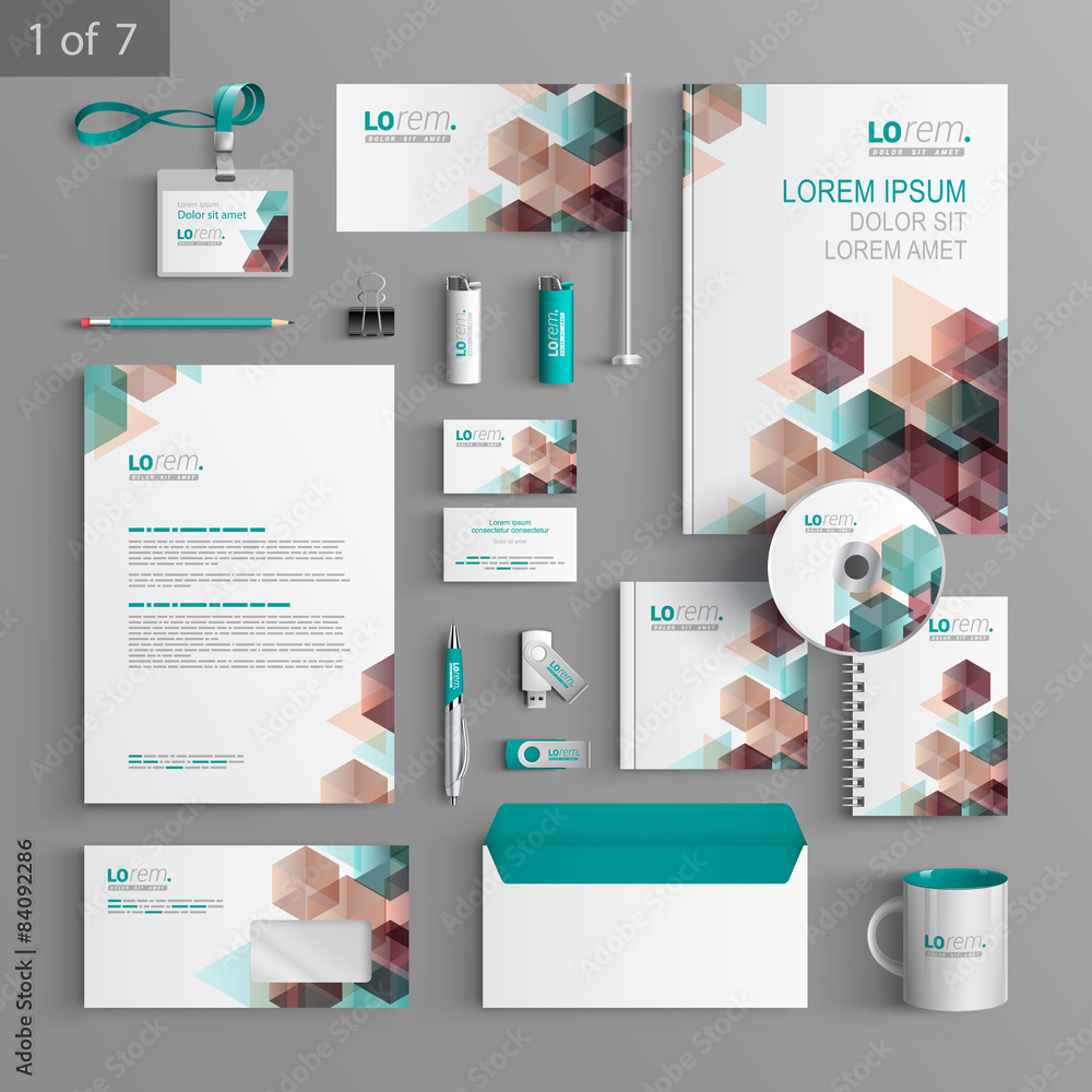 Stationery template design Stock Vector | Adobe Stock