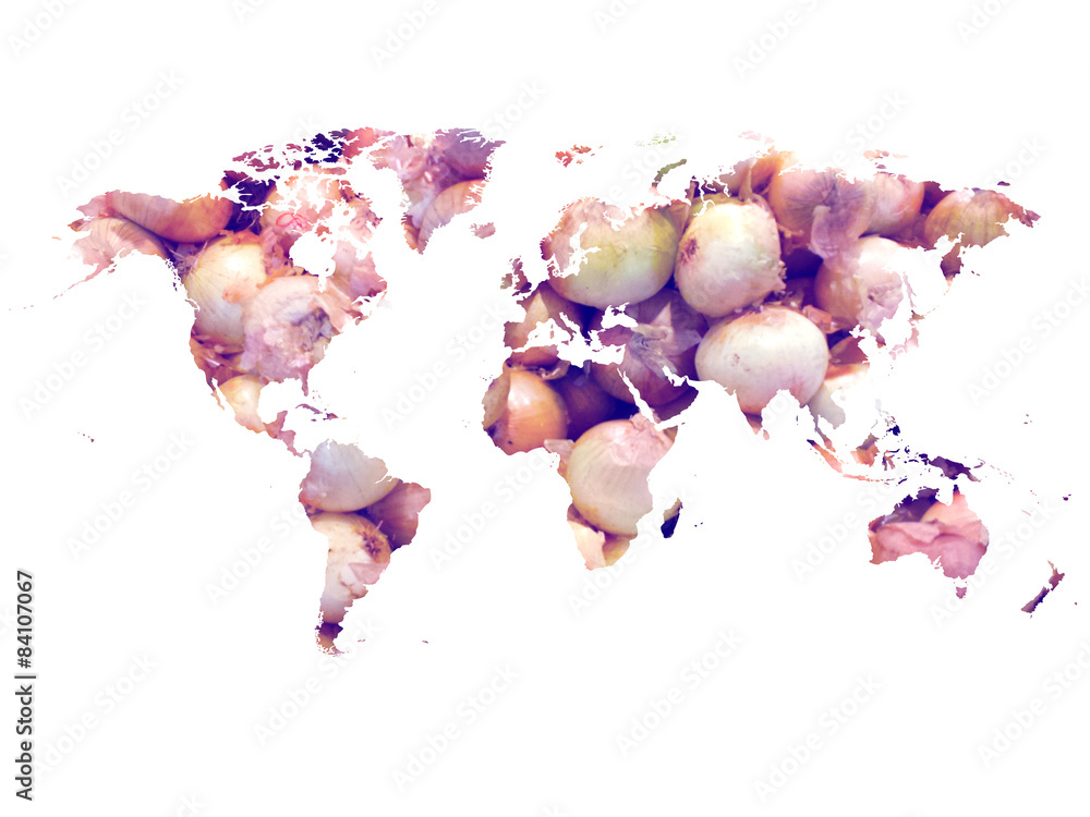 Mapamundi cebollas (world map onions) Stock Illustration | Adobe Stock