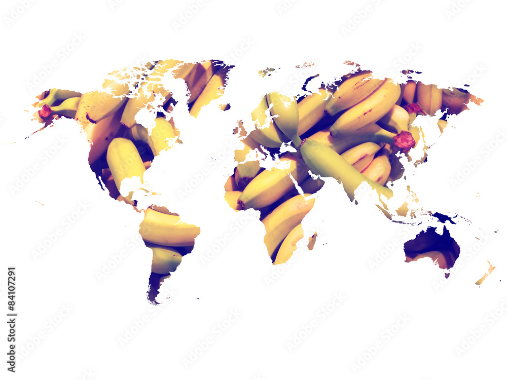 Mapamundi plátanos (world map bananas) Stock イラスト | Adobe Stock