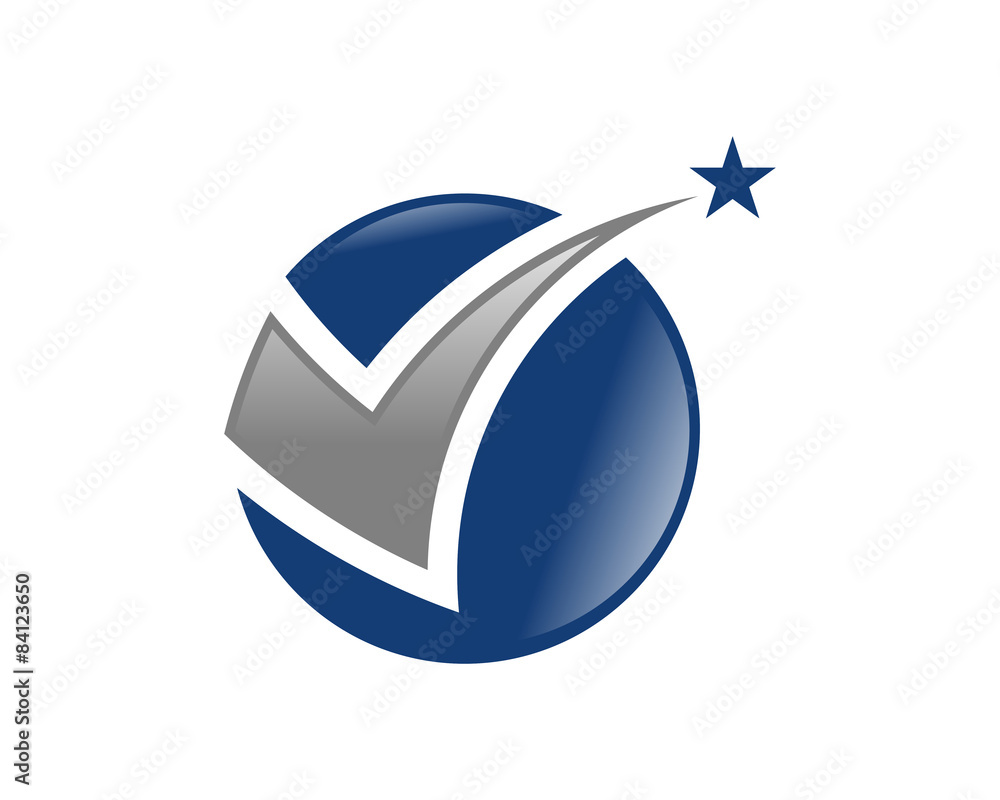 Check Mark Business Logo Stock Vector | Adobe Stock