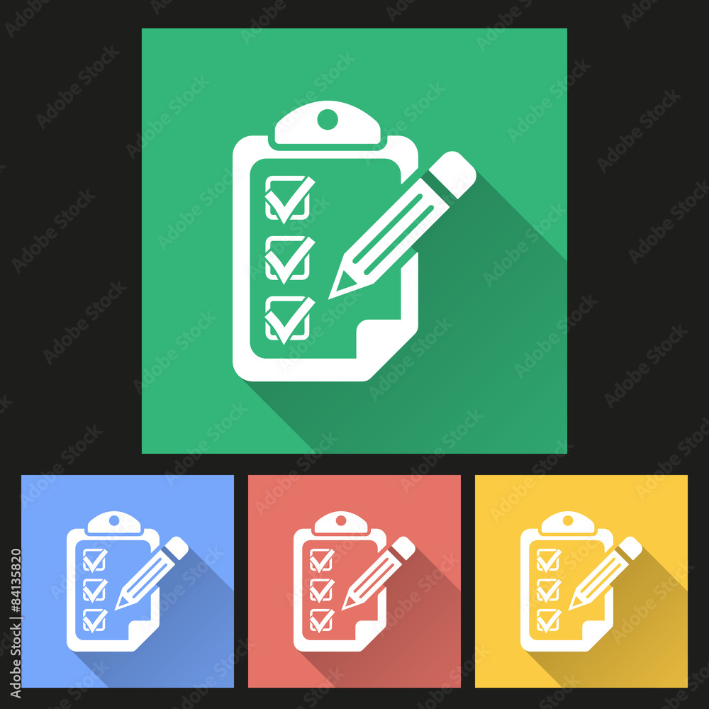 Clipboard pencil icon Stock Vector | Adobe Stock