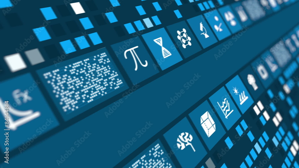 Science concept animation with copy space . Seamless loop. Stock Video ...