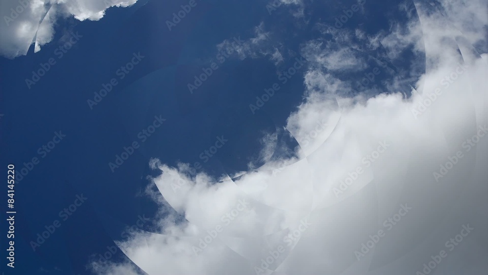 Animated timelapse with white clouds - rotating pattern Stock Video ...