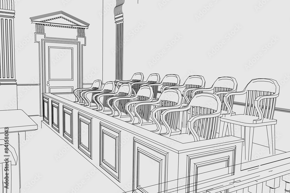 cartoon image of court room Stock Illustration | Adobe Stock