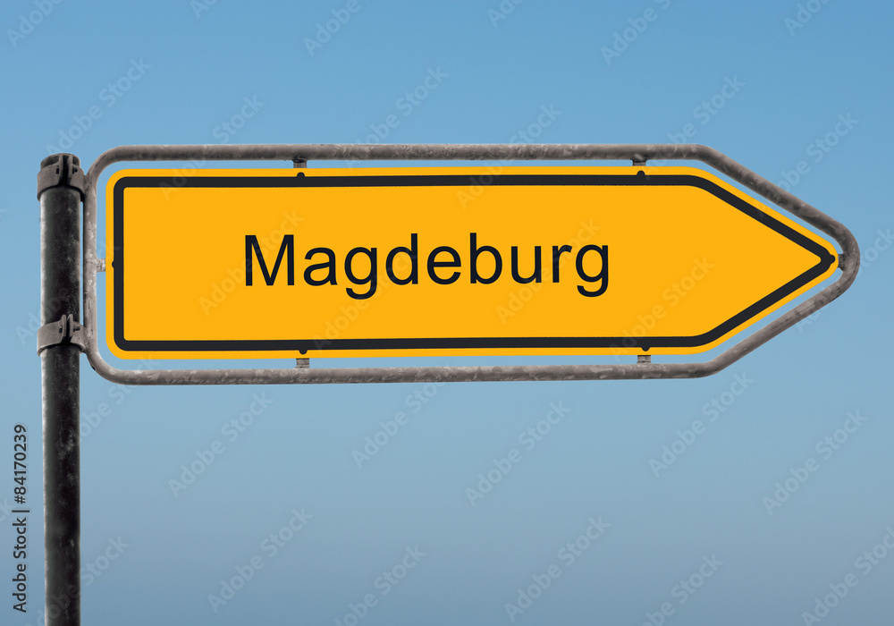 Strassenschild 35 - Magdeburg Stock イラスト | Adobe Stock