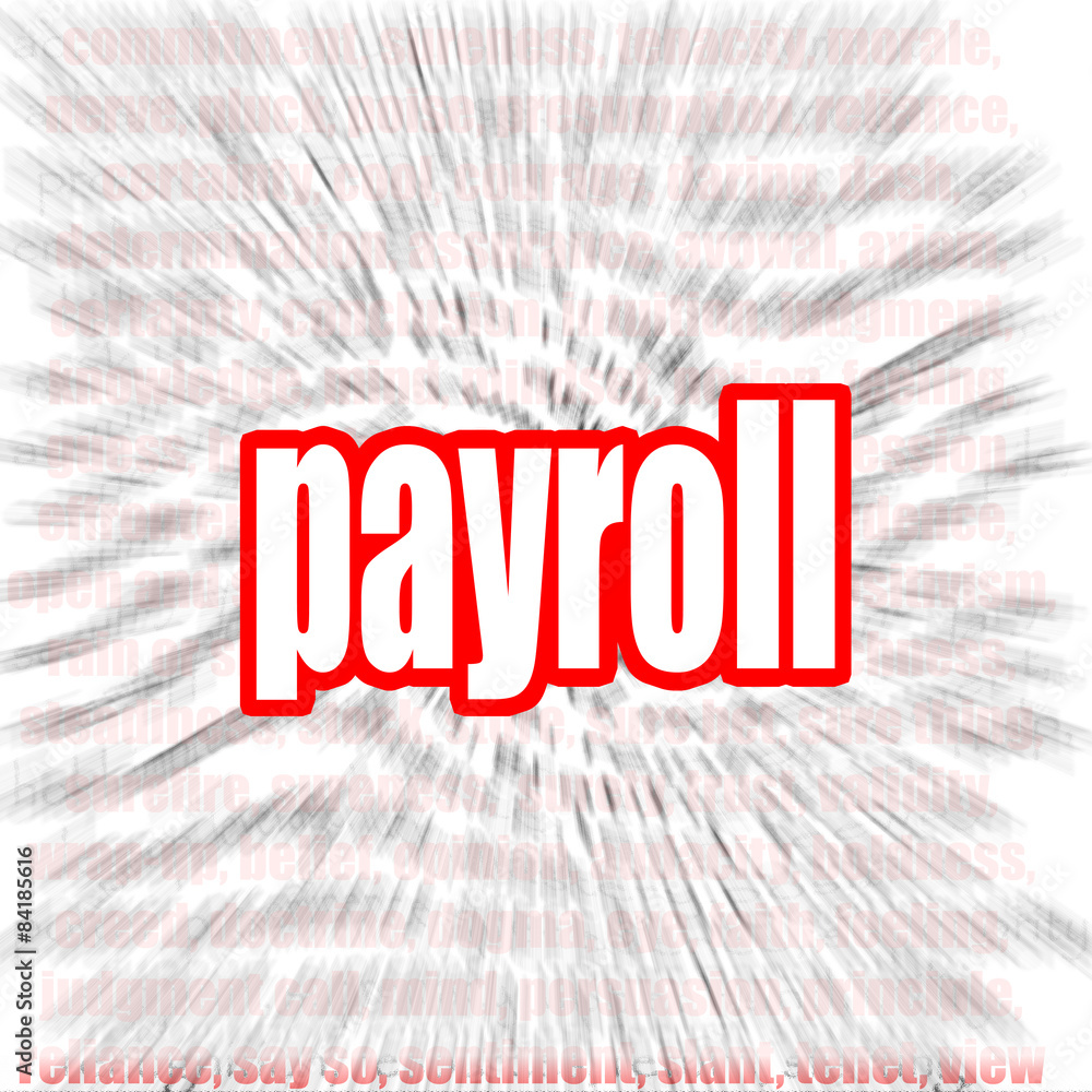Payroll word cloud Stock Photo | Adobe Stock