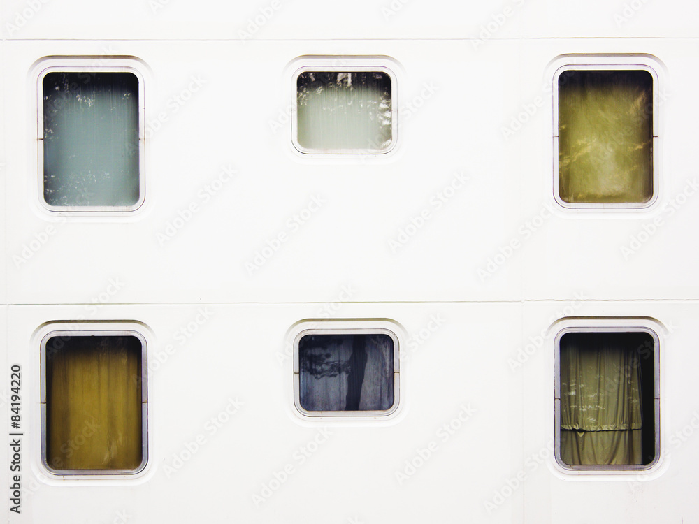 Windows. Detail of modern windows design from the late 1970's house ...