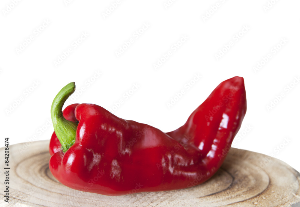 piment sur fond blanc Stock Photo | Adobe Stock