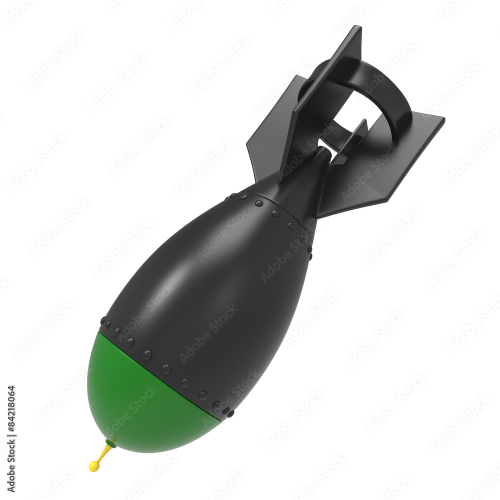 Cartoon bomb with shadow on white background Stock Illustration | Adobe ...